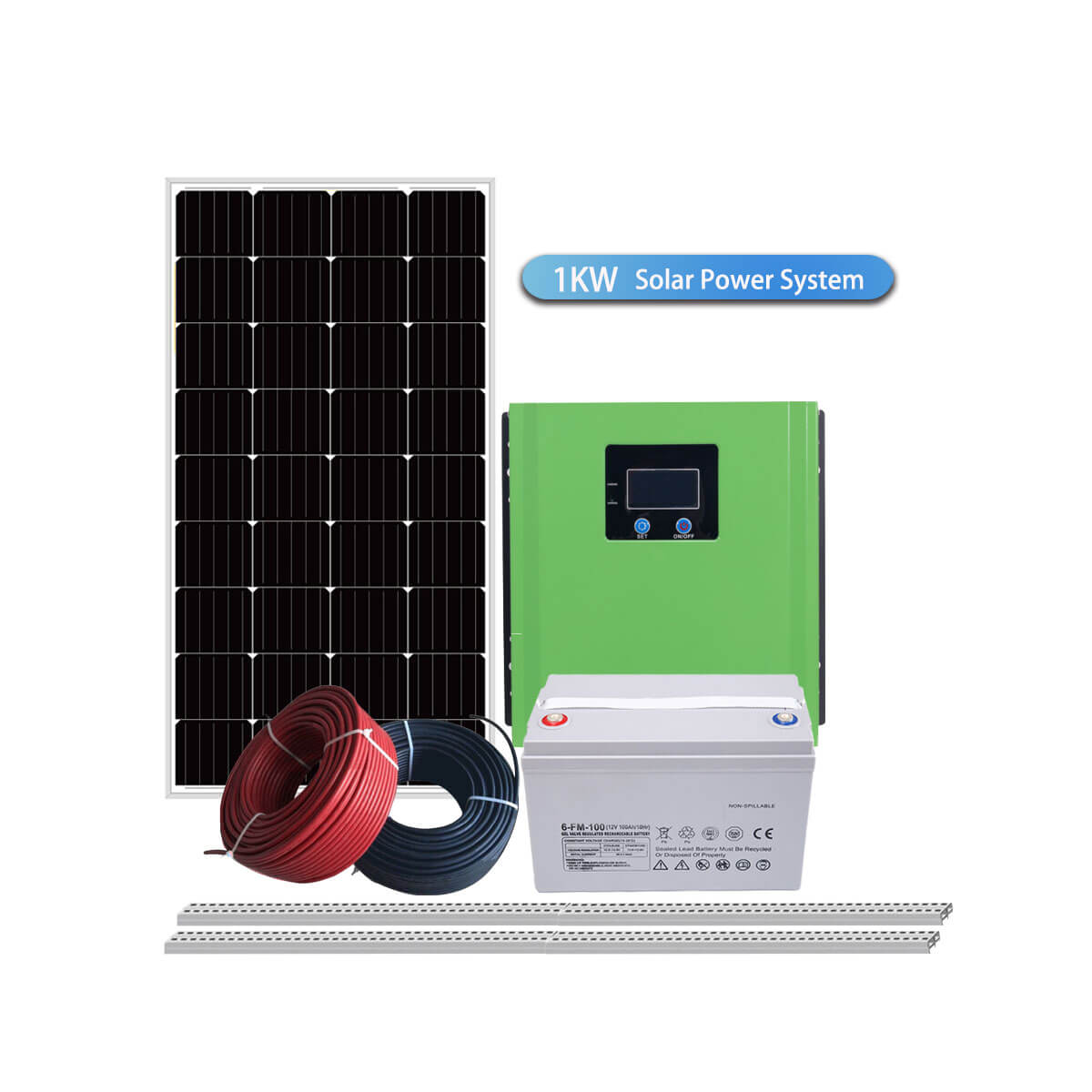 1KW Off Grid Solar Power System-complete generator system-home energy ...